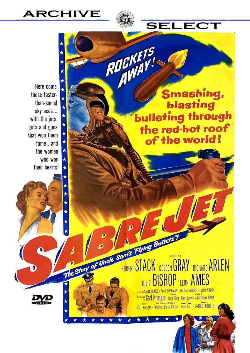 Sabre Jet (1953) Robert Stack, Coleen Gray, Richard Arlen, Leon Ames ...