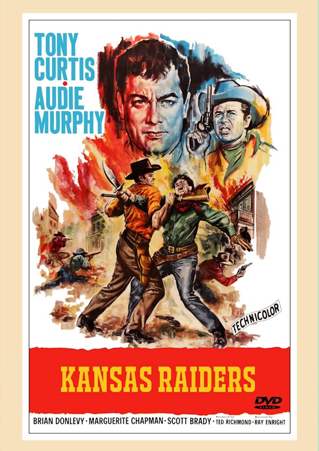 Kansas Raiders DVD Audie Murphy Brian Donlevy Tony Curtis Quantrill ...